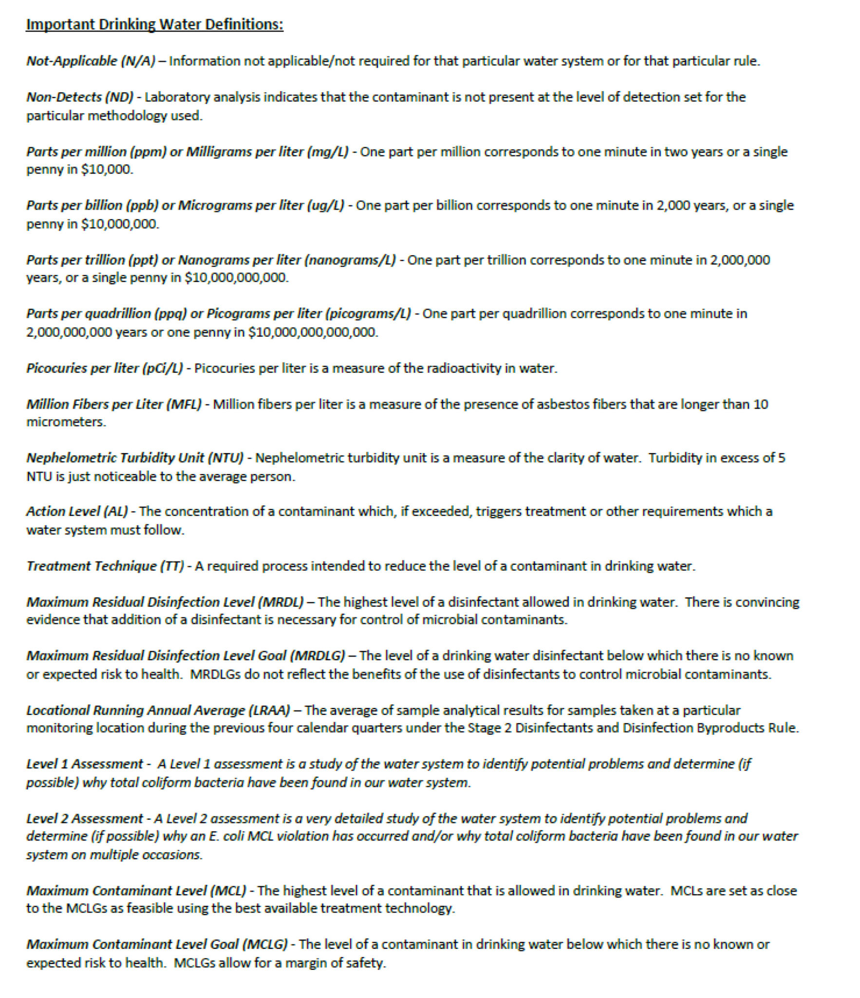 2021 Water Quality Report | FAYPWC.COM : FAYPWC.COM