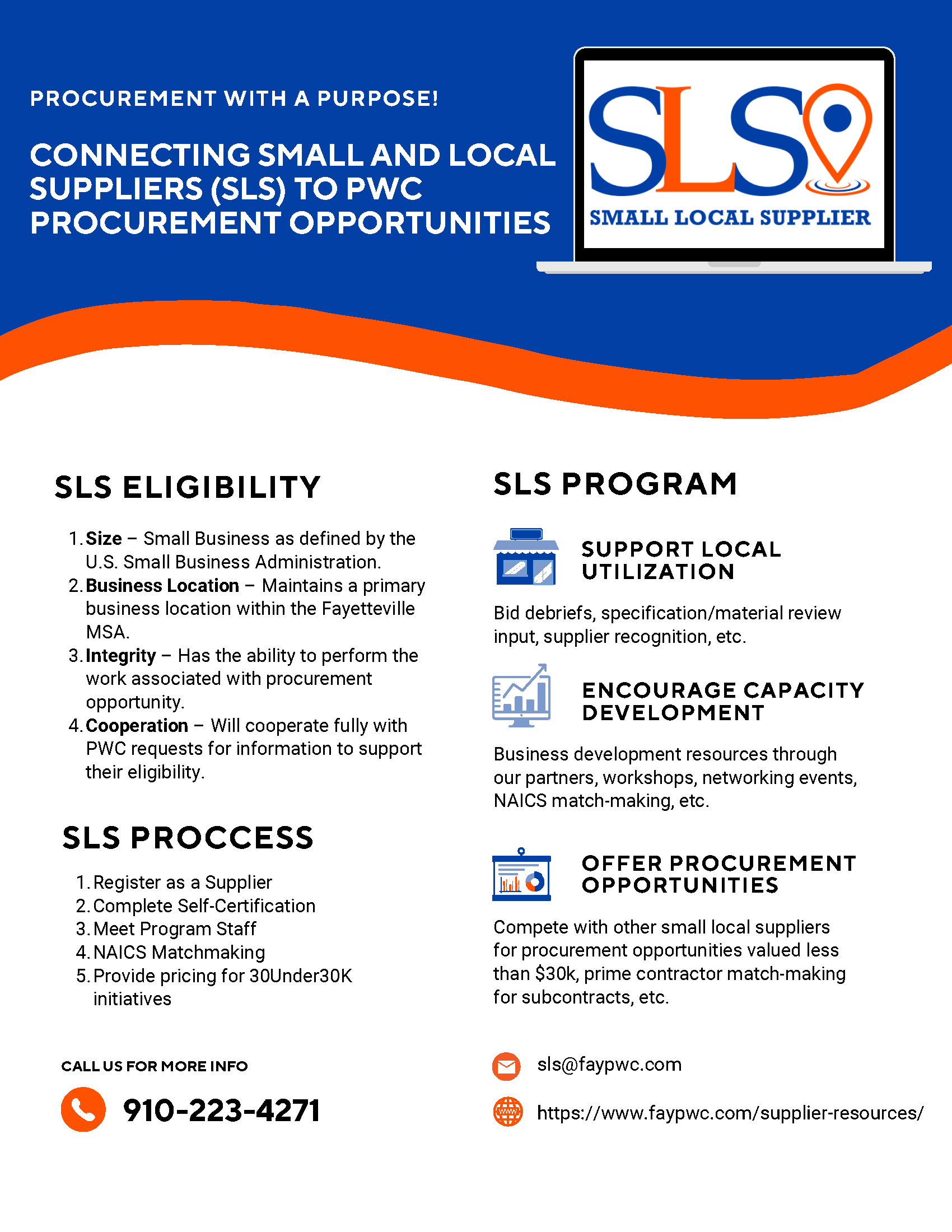 Small Local Supplier (SLS) Program | FAYPWC.COM : FAYPWC.COM