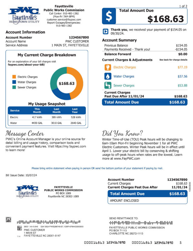 Managing Your Bill | FAYPWC.COM : FAYPWC.COM